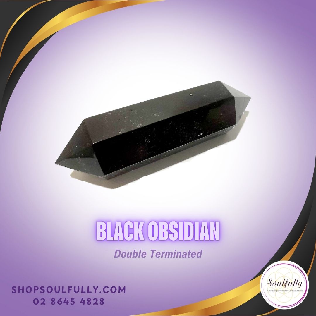 Small Double Terminated BLACK OBSIDIAN Generator – Shop Soulfully